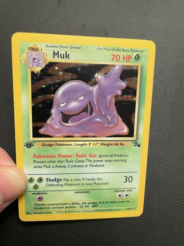 Muk 28/62 Fossil 1st Edition Holo Rare Pokemon Card | eBay