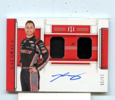 KAZ GRALA 2020 Panini National Treasures Race Gear Graphs Dual Relic ...