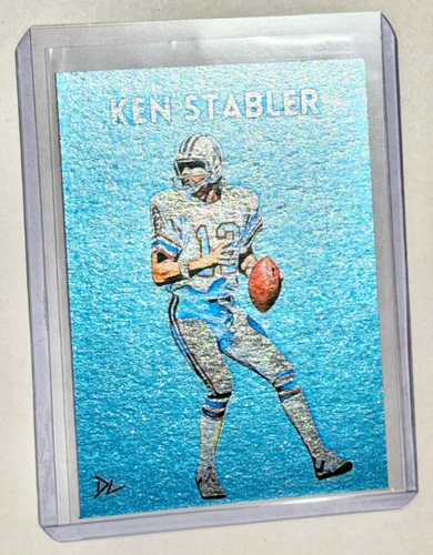 Ken Stabler Platinum Plated Artist Signed "Houston Oilers" Trading Card ...