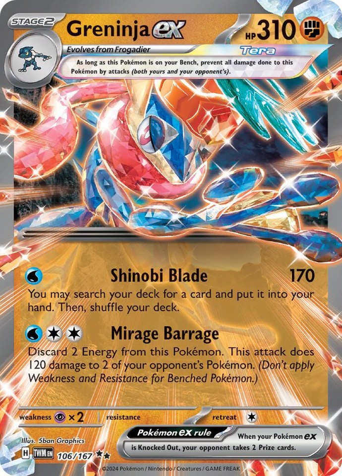 Greninja Ex 106/167 Sv06: Twilight Masquerade for sale | eBay