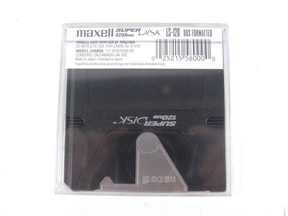 10 pieces of Maxell SUPERDISK LS-120 media PC format 120MB, 3½-Inch ...
