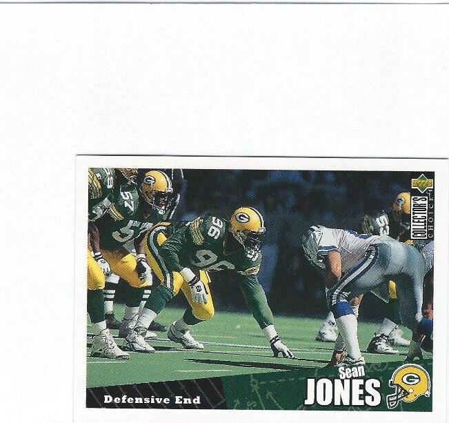1996 Sean Jones Upper Deck Collectors Choice Card Green Bay Packers ...