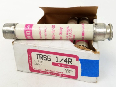 Lot of 8 TRS6-1/4R Gould Shawmut 6 Amp Fuse Class RK5 600V *Next Day ...