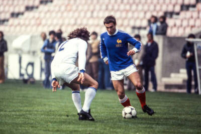 Bruno Bellone Of France During The International Match 1981 OLD SOCCER ...