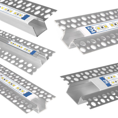 LED Aluminium Profil Trockenbau Unterputz Leiste Rigips 2M Lang LED ...