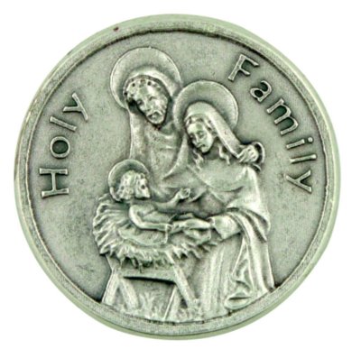 The Holy Family Saint Joseph Mary and Jesus Pocket Token with Prayer ...
