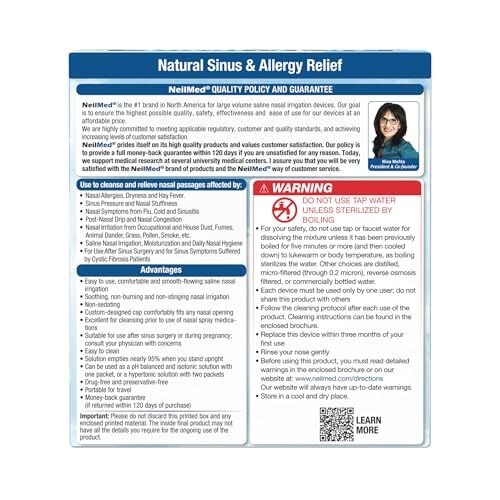 Sinus Rinse - A Complete Sinus Nasal Rinse Kit, 50 count (Pack of 1) | eBay