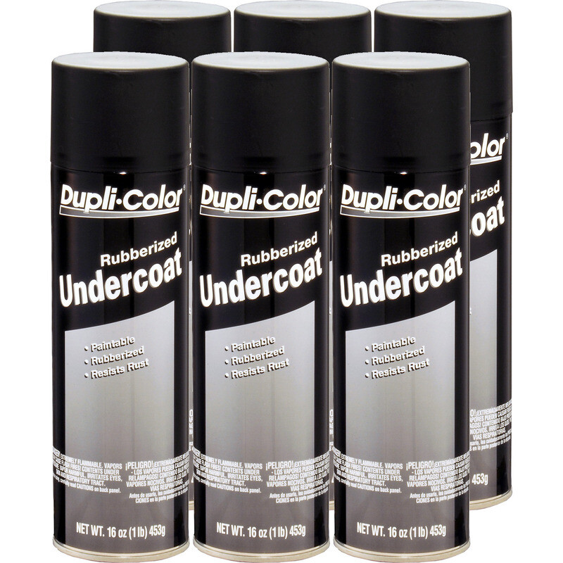 Duplicolor UC101 (6-Pack) Paintable Rubberized Undercoating, Black ...