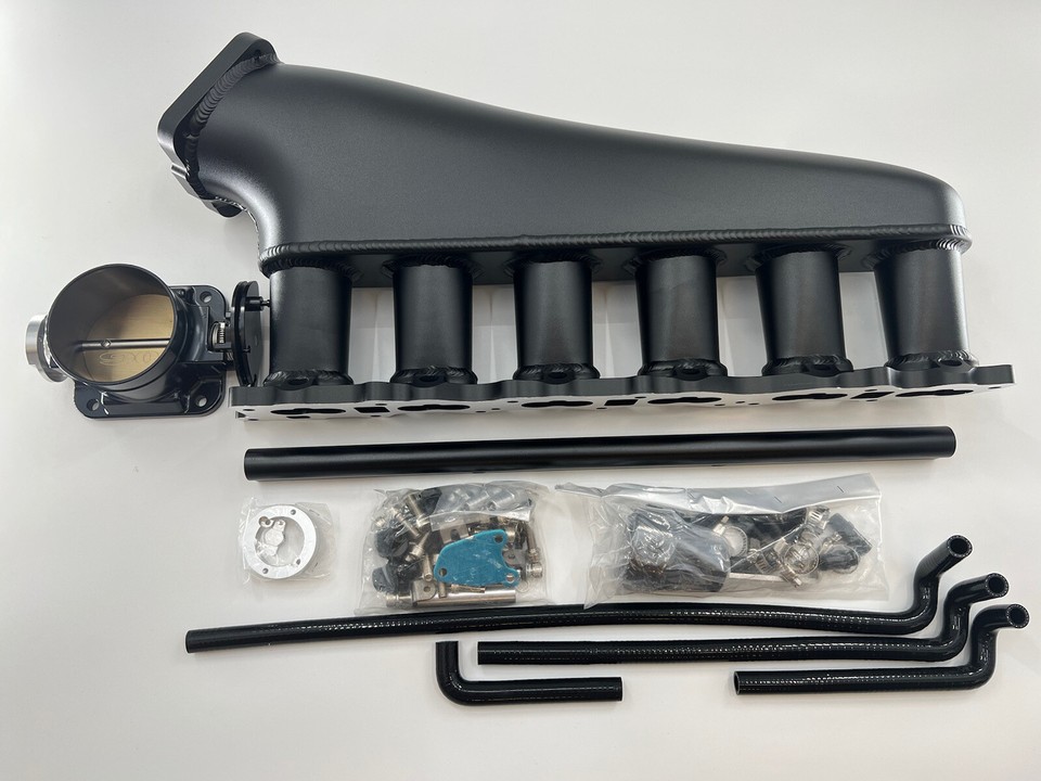 RB26 RB26DET Intake Manifold Fuel Rail Throttle Body 90mm R32 R33 GTR ...