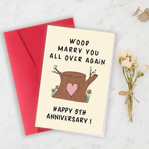 Happy 5th Anniversary Card Ts For Men 5th Wedding Anniversary Wood