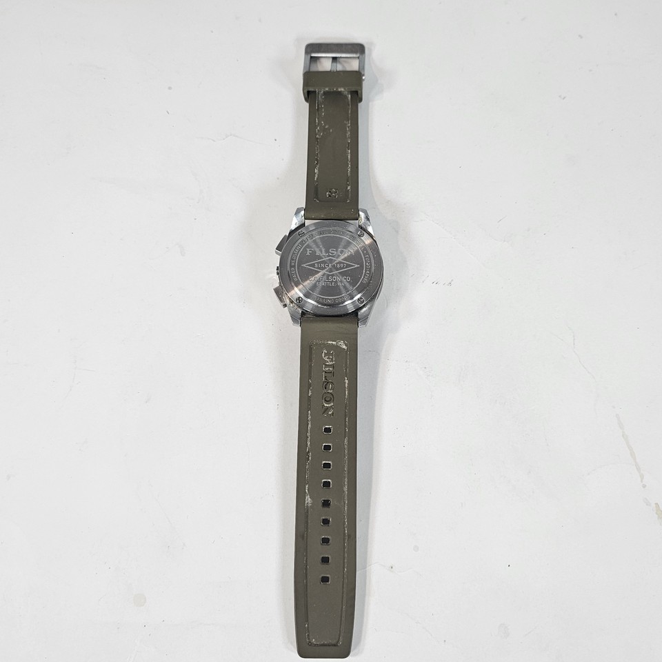 FILSON Rugged Chronograph Watch Rubber Strap - *Missing Crown* | eBay