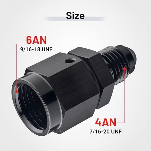 6AN Female Swivel to 4AN Male Flare Expander Fitting Adapter 6AN to 4AN ...