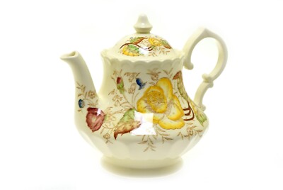 Vernonware Vernon Rose Yellow Teapot Coffee Pot | eBay
