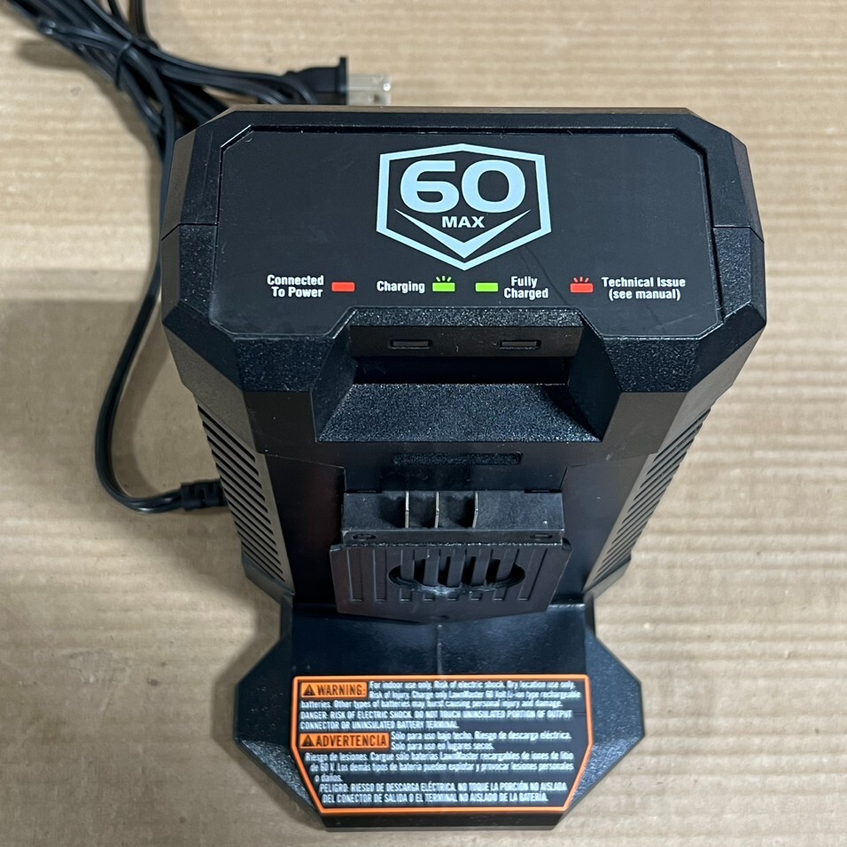 LAWNMASTER BATTERY CHARGER MODEL 60LFC01-ETL 60V Max Lithium-Ion ...