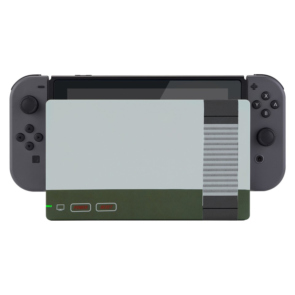 for Nintendo Switch Dock Custom Retro NES Patterned Faceplate Housing ...