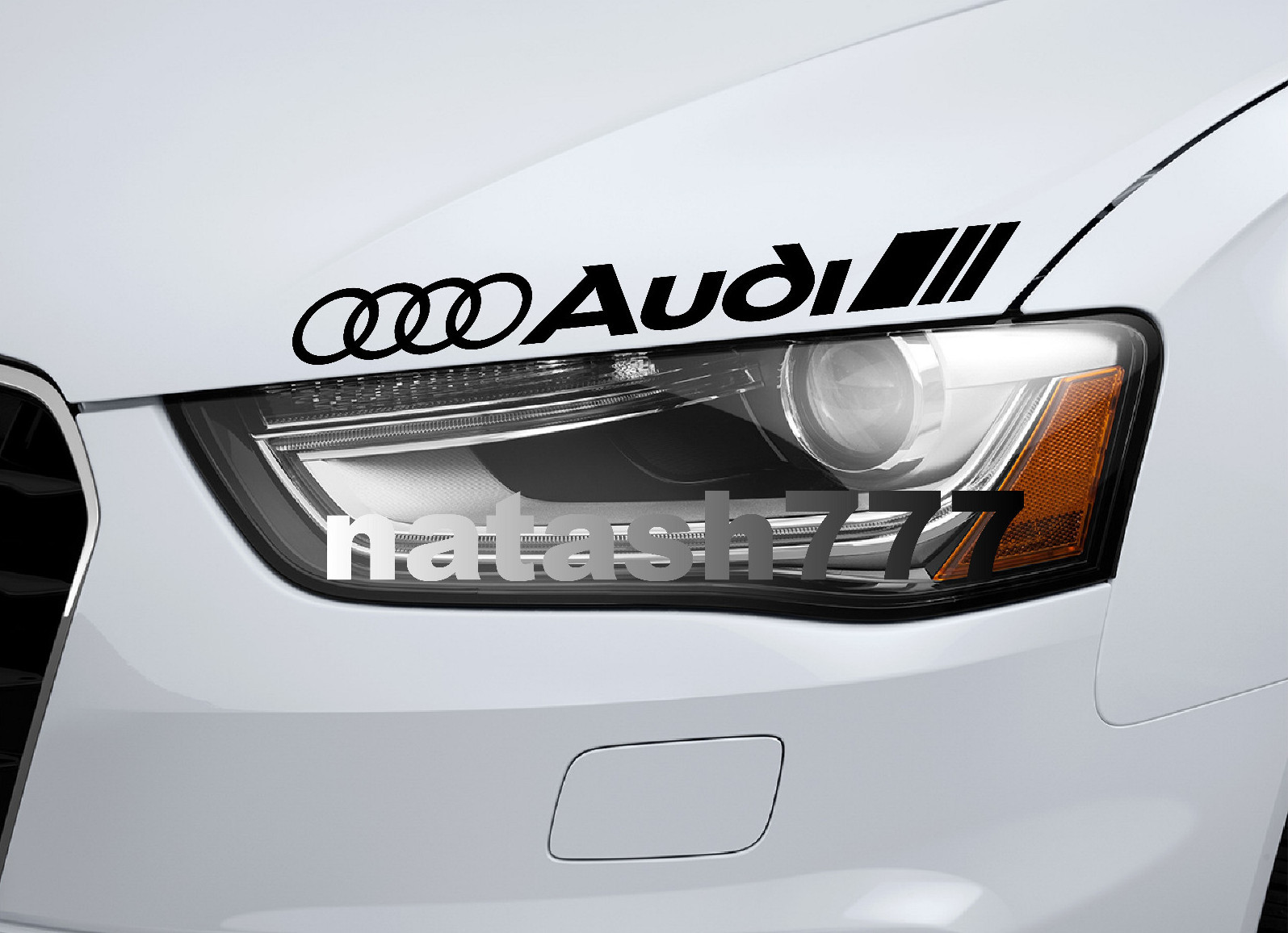 AUDI Vinyl Decal Sticker Performance Sport Car logo BLACK | eBay
