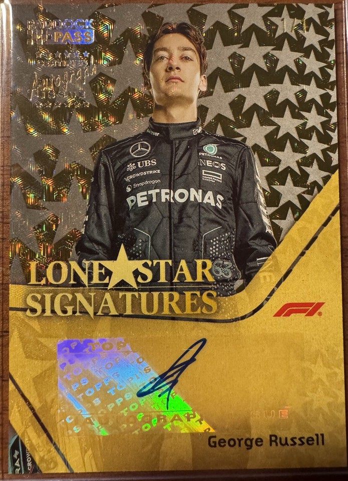 2024 Topps Paddock Pass F1 Lone Star Signatures George Russell ...