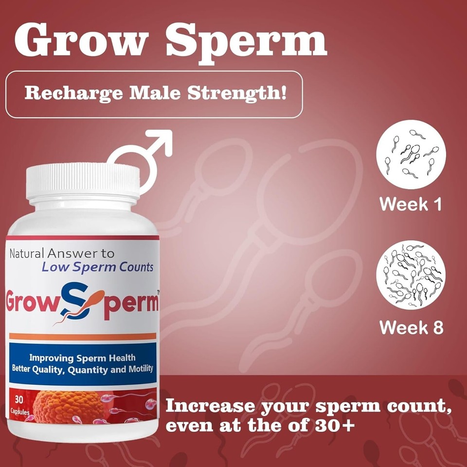 Semen & Sperm, Male Fertility Supplement, Increase Semen Volume, Sperm ...