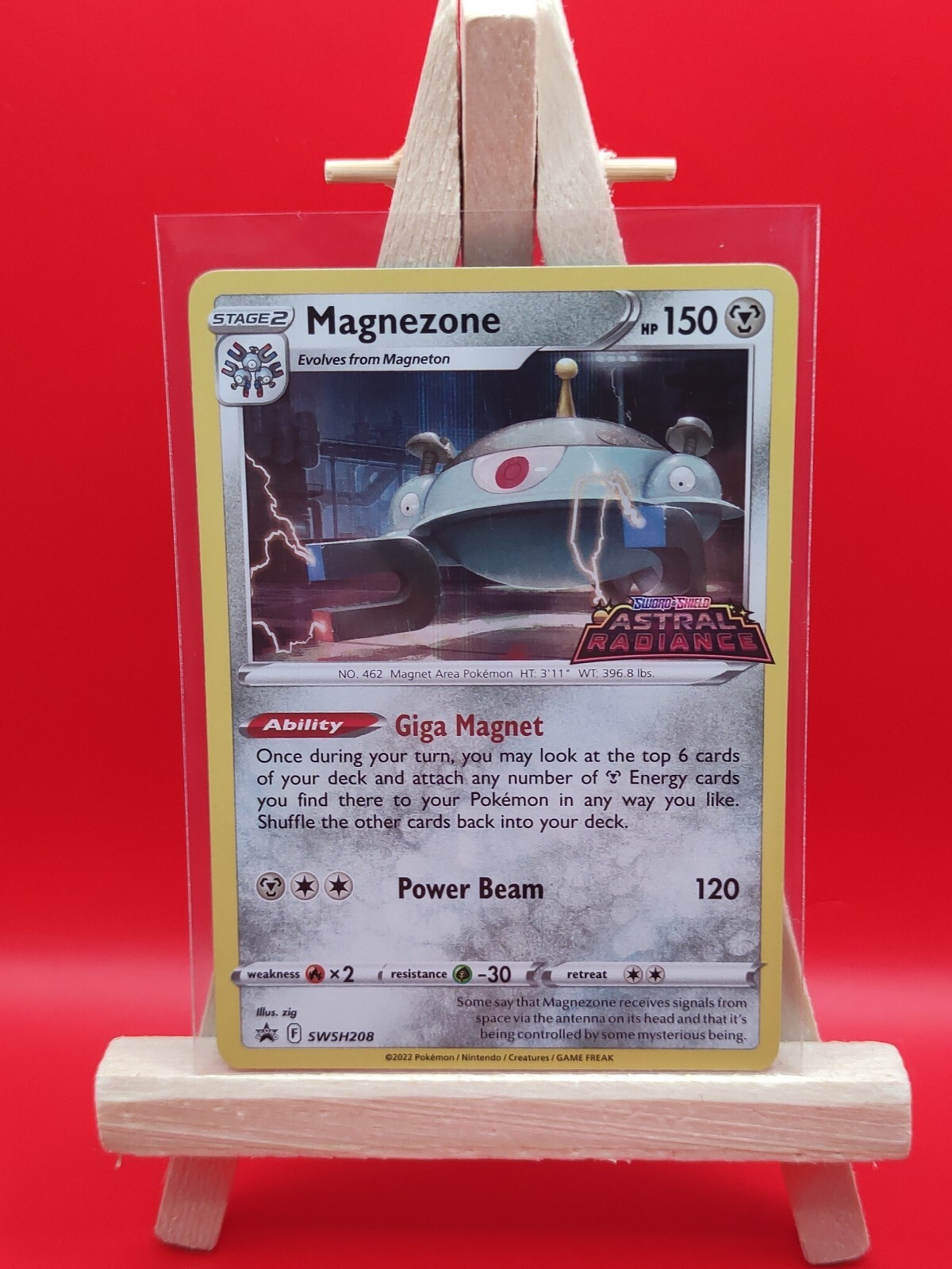 Magnezone SWSH208 Astral Radiance Prerelease Holo Rare Promo Pokemon ...