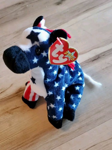 Lefty 2000 Ty Beanie Baby Red, White & Blue - Stars & Stripes ...