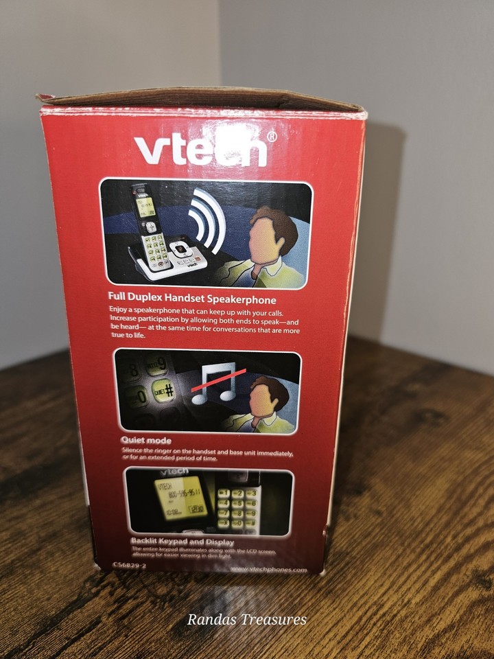 Vtech 6.0 DUAL Handset Cordless Answering System Caller ID/Call Waiting ...