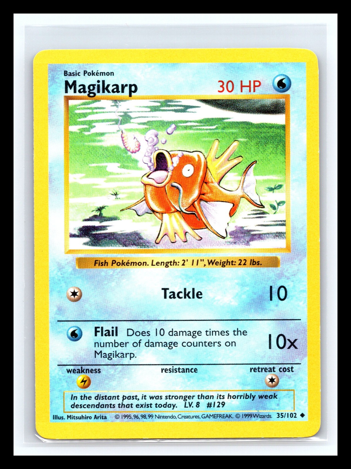 💥 Magikarp # 35/102 | Base Set | SHADOWLESS | Vintage Pokemon 1999 TCG ...