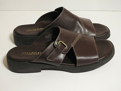 Women's Villager A Liz Claiborne Flat Slip-on Sandals-Sz 8M | eBay