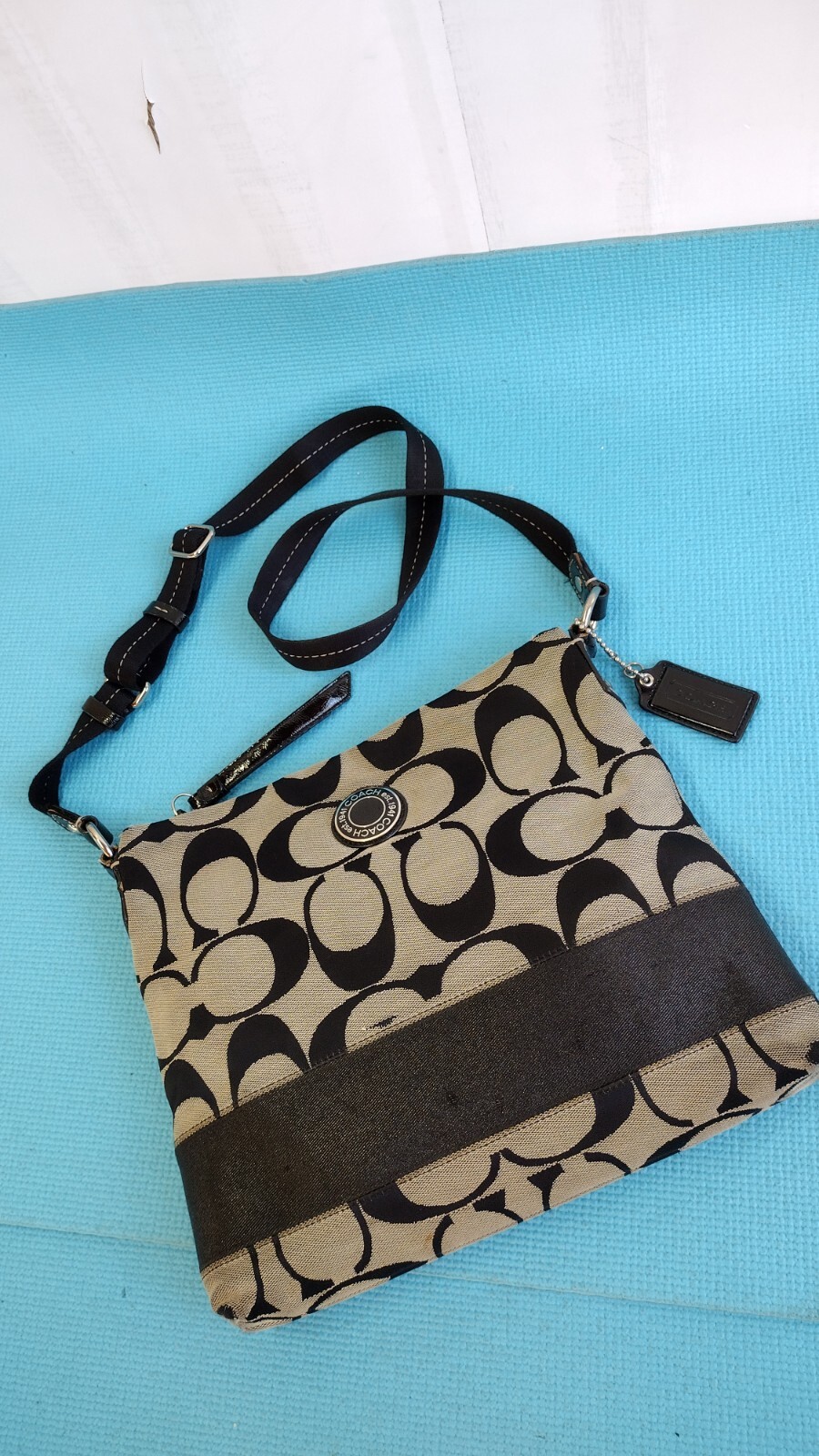 Coach Signature Purse Black Classic monogram design B… - Gem