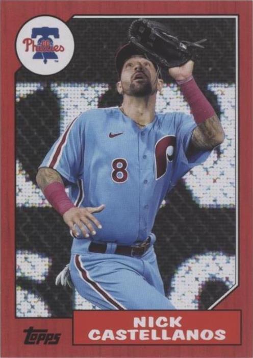 2022 Topps Archives - 1987 Topps Design Nick Castellanos #273 Red /75 ...