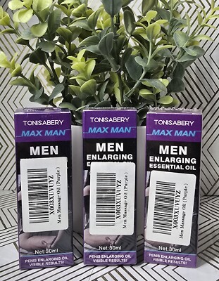 Max Man! 3pks. 30ml. Each.Men's Enlarger Enhancing Oil - Boost ...