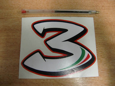 1x Large Max Biaggi #3 sticker - 125mm x 100mm decals - MotoGP SBK race ...