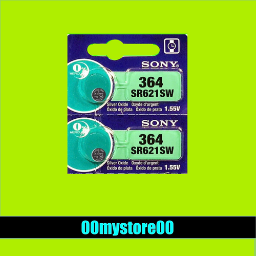 [Exp 10/2032] 2 pc SONY 364 Watch Coin Button Cell Battery SR621SW ...