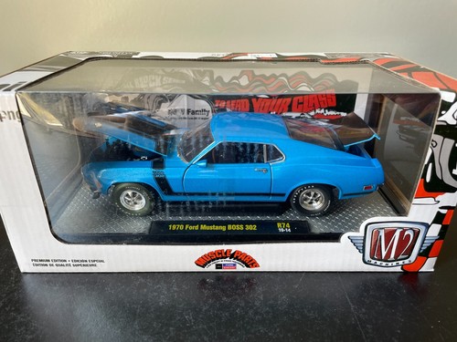 1970 Ford Mustang BOSS 302 M2 Machines Blue Hot Rod Muscle Parts R74 ...