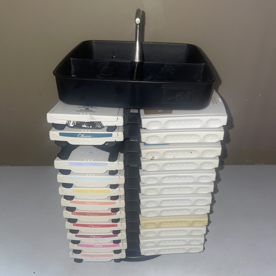 Stampin Up 48 Slot Caddy Rotating Carousel Storage Rack Holder W 47 ...
