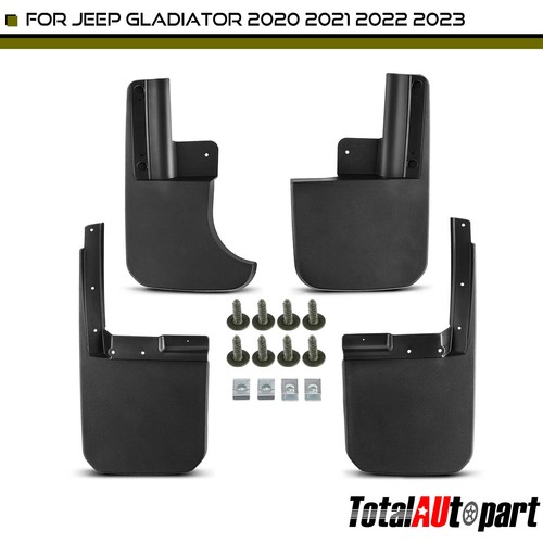 4x Mud Flaps Splash Guard for Jeep Gladiator JT 2020 2021 2022 2023 ...