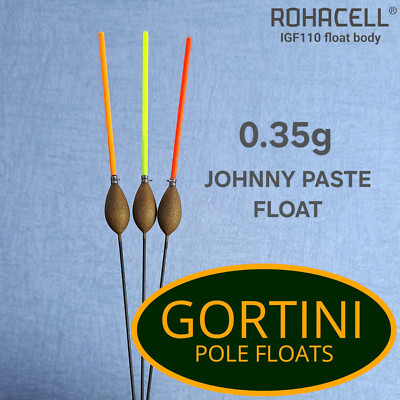 3 no. Handmade GORTINI 0.35g Johnny Paste pole fishing float hand made | eBay UK