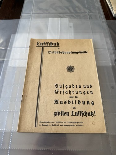 1935 German Luftshutz (Civil Air Defence) Pamphlet -Pre WWII, Near Mint ...