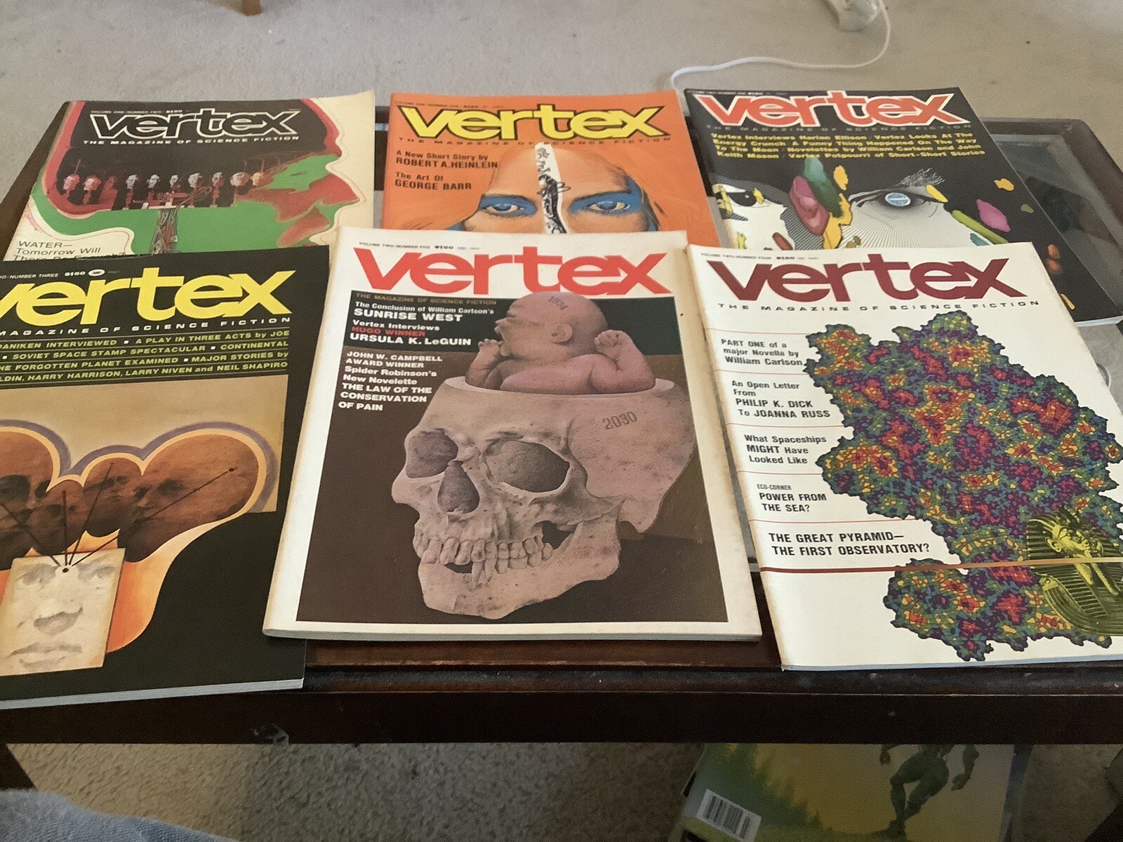 Vertex Magazine Of Science Fiction Lot Set Of 6 Robert Heinlein Philip ...