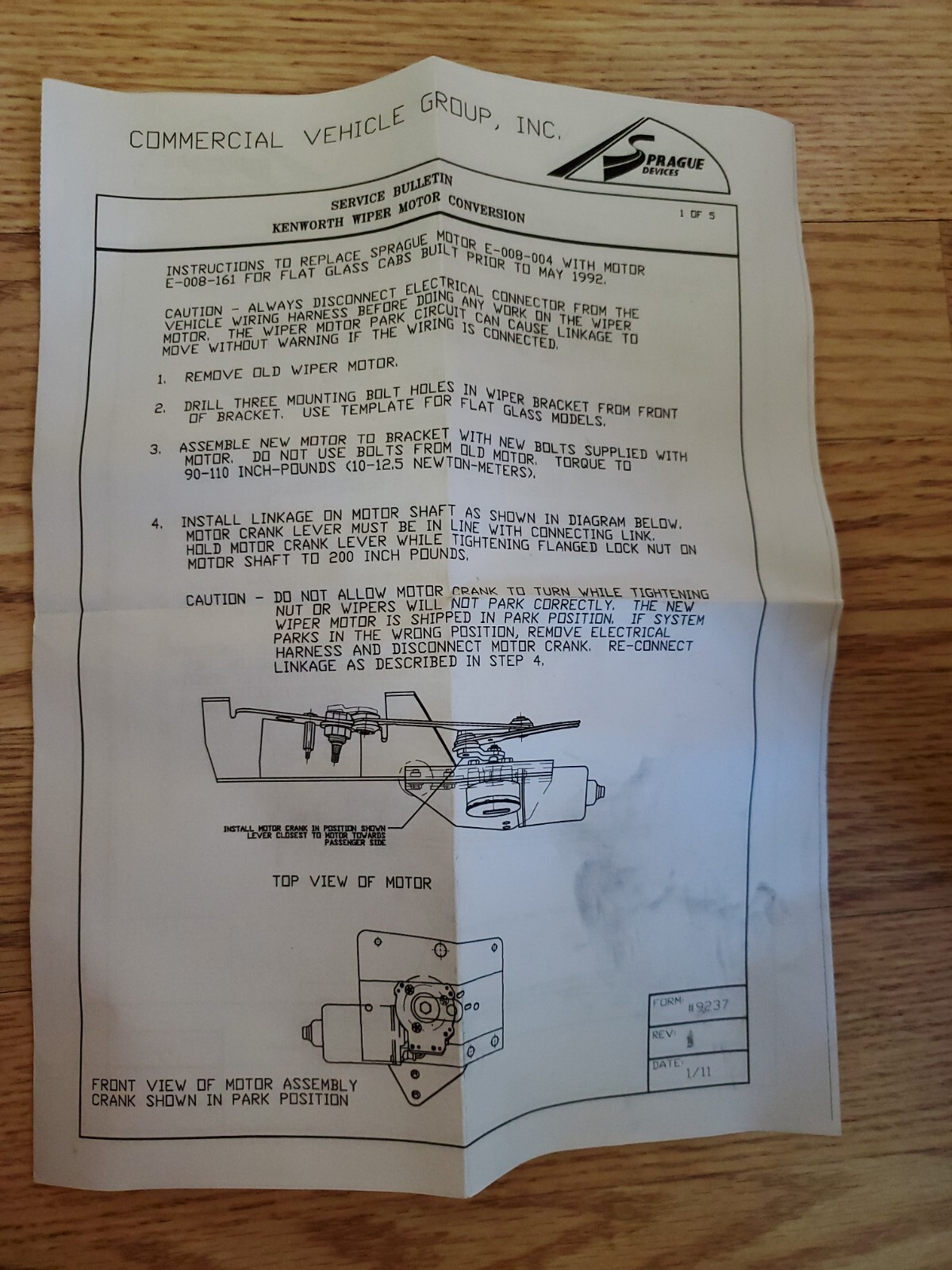 KENWORTH102 WIPER MOTOR 16517AE KENWORTH | eBay