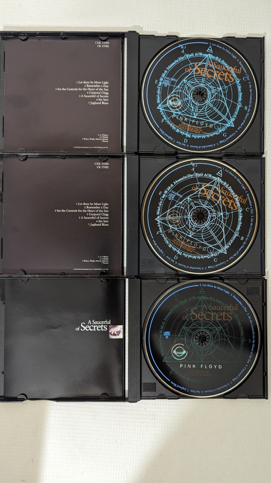 Lot of 3 PINK FLOYD A Saucerful Of Secrets From Shine On Box Set CD's ...