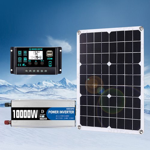 10000W Power Inverter Solar Generator With 200W Solar Panel Home ...