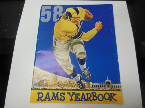 1958 NFL FOOTBALL LOS ANGELES RAMS YEARBOOK RARE LA COLISEUM | eBay