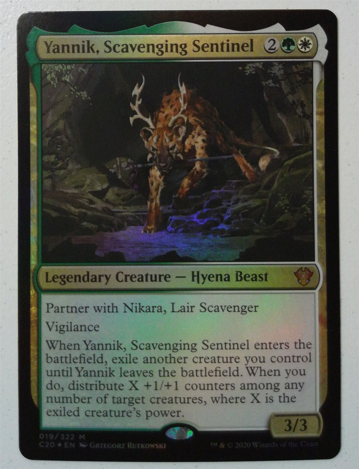 Yannik, Scavenging Sentinel *FOIL Mythic Rare* Magic MtG x1 Commander ...