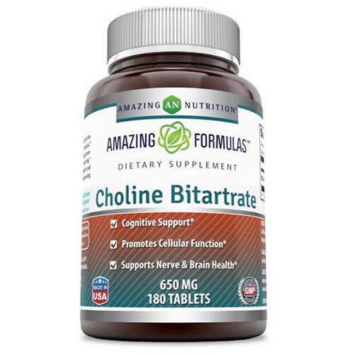 Amazing Formulas Choline Bitartrate 180 Tabs 650 mg | eBay