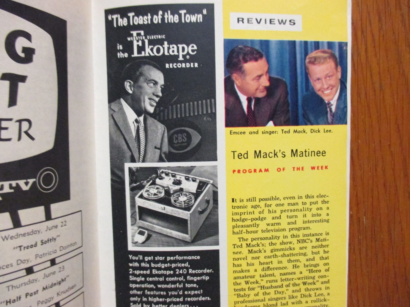 August 18, 1955 TV Guide (MARY FICKETT/TED MACK/GORDON MacRAE/DANNY ...
