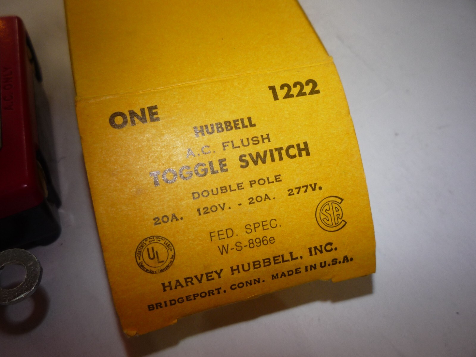 Hubbell 1222 Brown Double Pole Switch 20 A 120/277 V IN BOX NOS | eBay