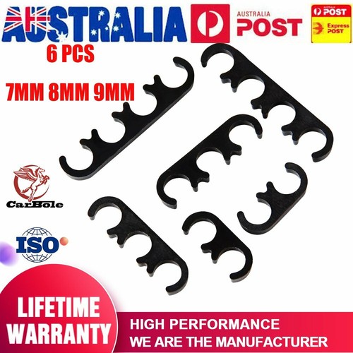 6X 7mm/8mm Black Ignition Lead Spark Plug Lead Wire Loom Separators ...