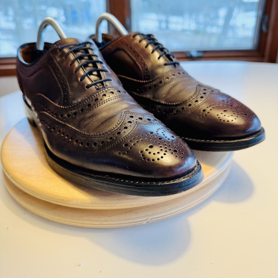 Allen Edmonds Cambridge Wing Tip Oxfords 10 A Narrow Brown Made in USA ...