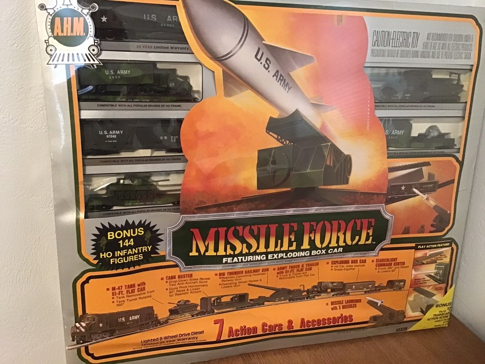 AHM Missile Force HO Scale Train Set Featuring Exploding Box Car | eBay