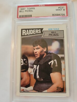 1987 Topps #221 Bill Pickel PSA 9 Los Angeles Raiders POP 8 | eBay